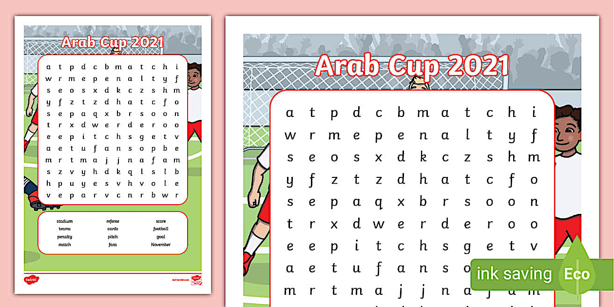 Arab Cup 2021- Word Search (teacher made) - Twinkl