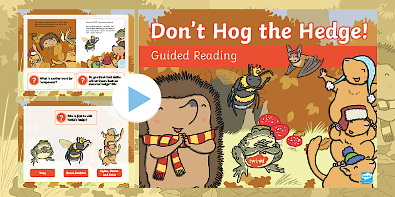 KS1 Don't Hog the Hedge! Guided Reading PowerPoint - Twinkl