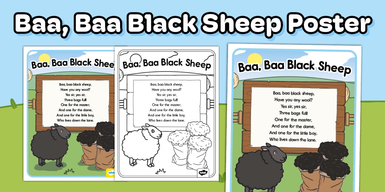 Baa Baa Black Sheep Poster