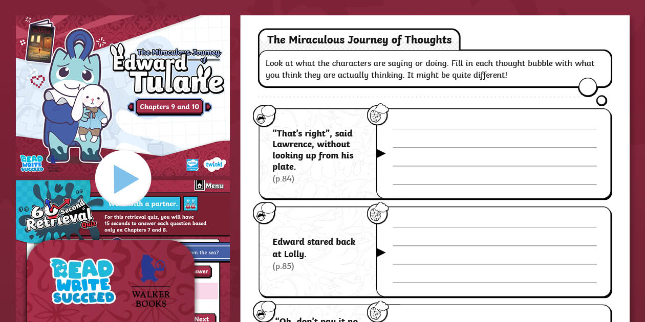 FREE! - The Miraculous Journey of Edward Tulane Whole-Class Guided Reading
