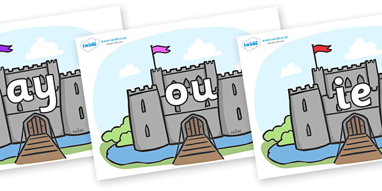 Phase 5 Phonemes on Castles (teacher made) - Twinkl