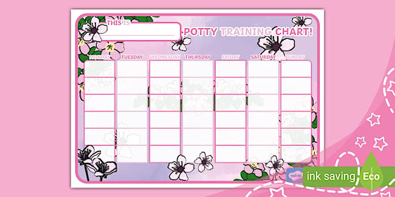 Flower-Themed Potty Training Chart (professor feito)