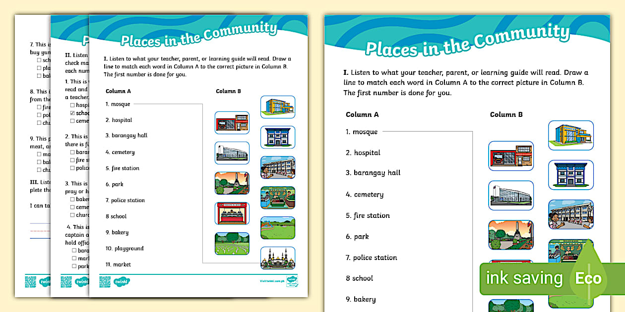 Places in the Community | Kinder | Twinkl