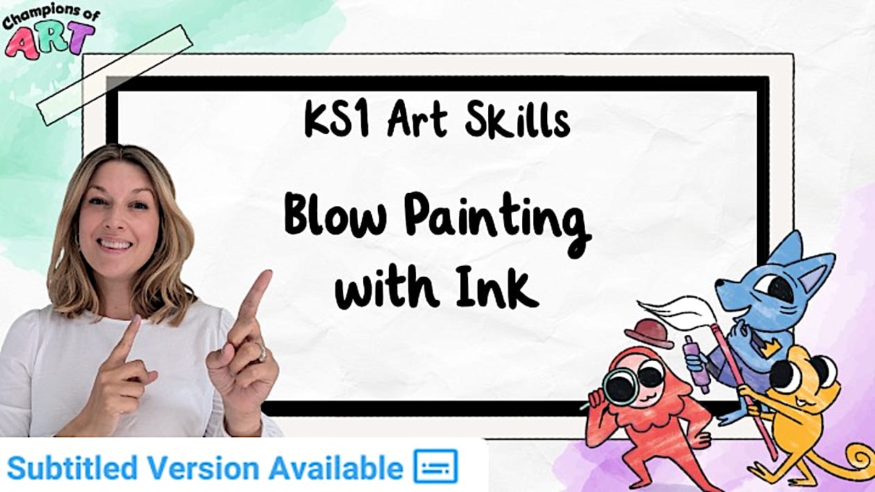 Art Skills - Blow Painting with Ink | KS1 Art Concept Video