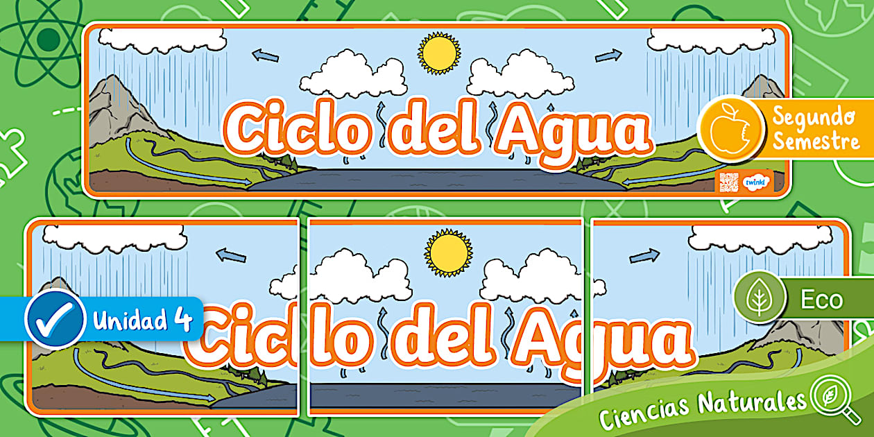 Cartel: Ciclo del Agua (teacher made) - Twinkl