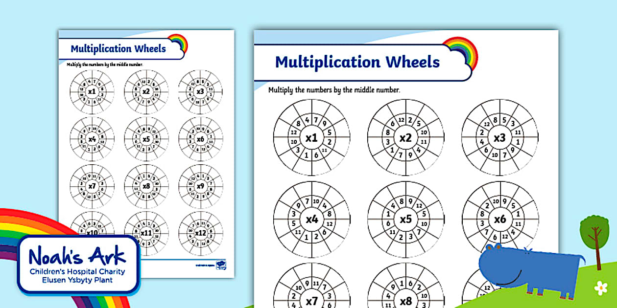 FREE! - Multiplication Wheels Activity Sheet (Teacher-Made)