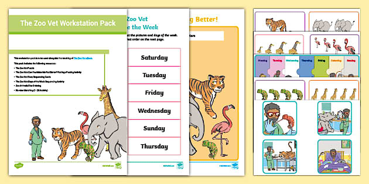 The Zoo Vet: Workstation Pack (teacher made) - Twinkl