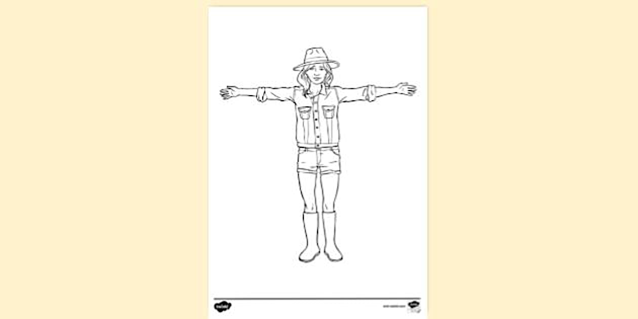 Girl with arms outstretched | Colouring Sheets - Twinkl