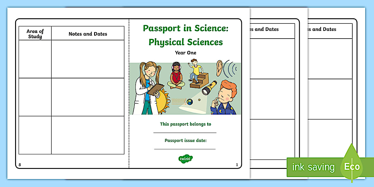 QLD Year 1 Physical Sciences Passport Booklet (teacher made)