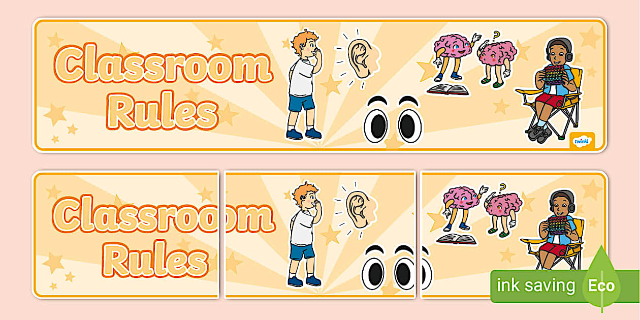 Classroom Rules Display Banner (creat de profesori) - Twinkl