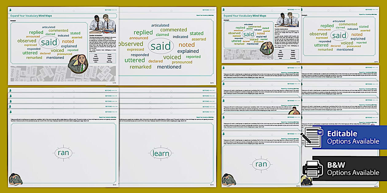 Expand Your Vocabulary Mind Maps (teacher made) - Twinkl