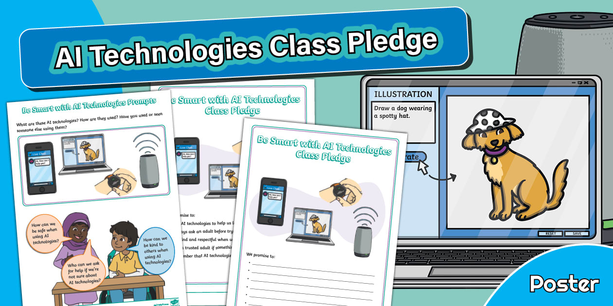 KS1 Be Smart with AI Technologies Class Pledge - Computing