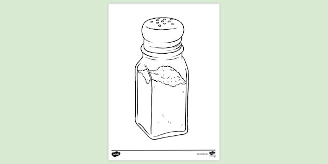 Salt Shaker Colouring | Colouring Sheets - Twinkl
