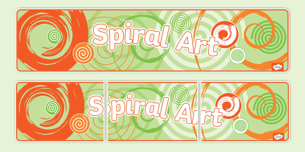 Spiral Art Display Banner (Teacher-Made) - Twinkl