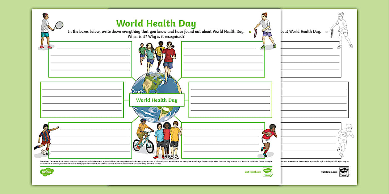 World Health Day Mind Map (Teacher-Made) - Twinkl