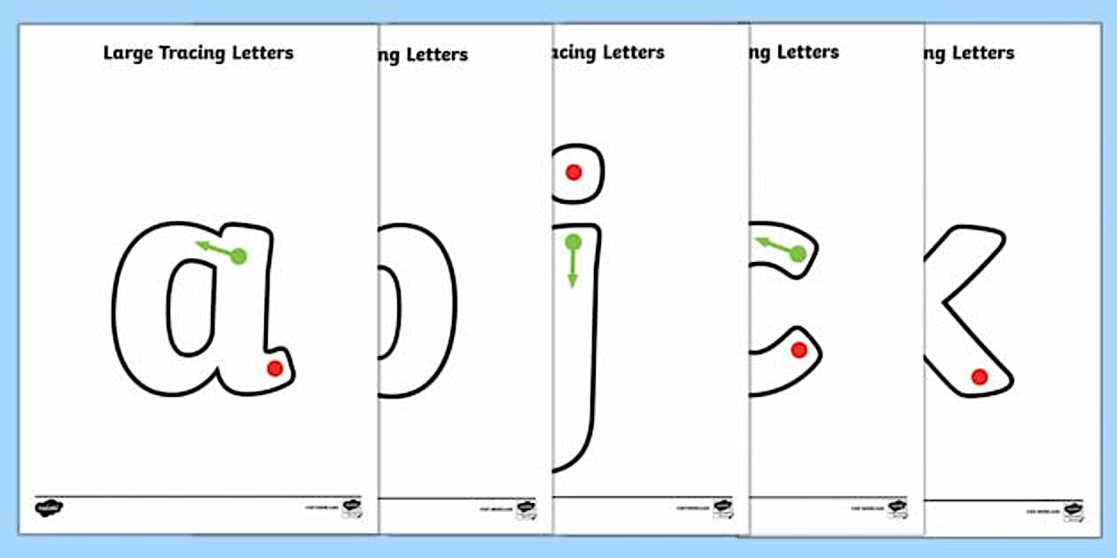 Large Alphabet Tracing Letters- Lowercase (teacher made)