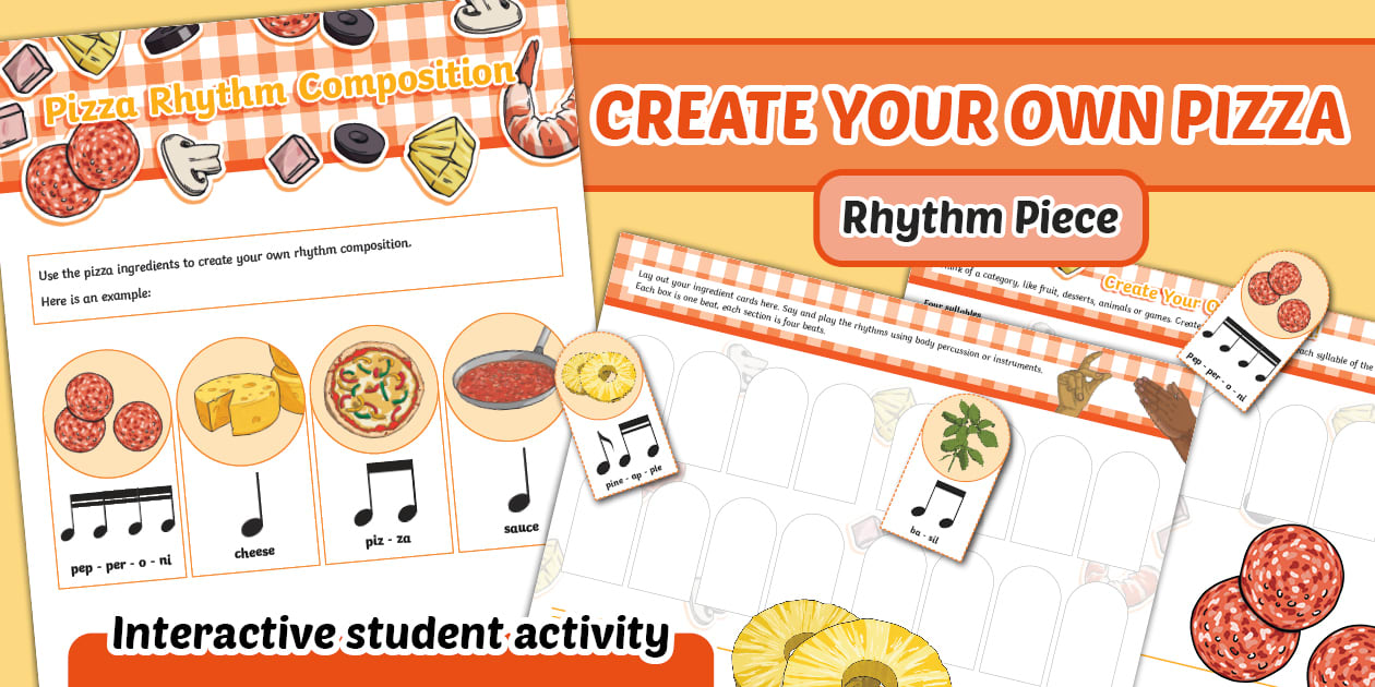 Create Your Own Pizza Rhythm Piece