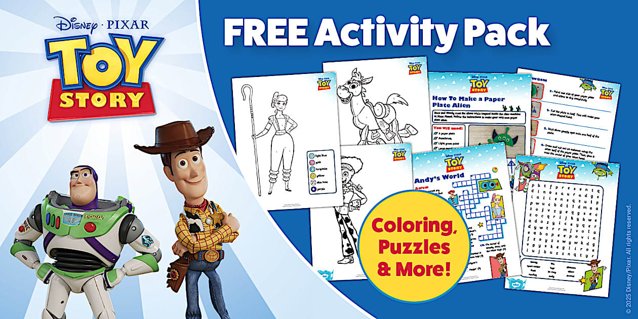 Toy Story: FREE Activity Pack for Kids