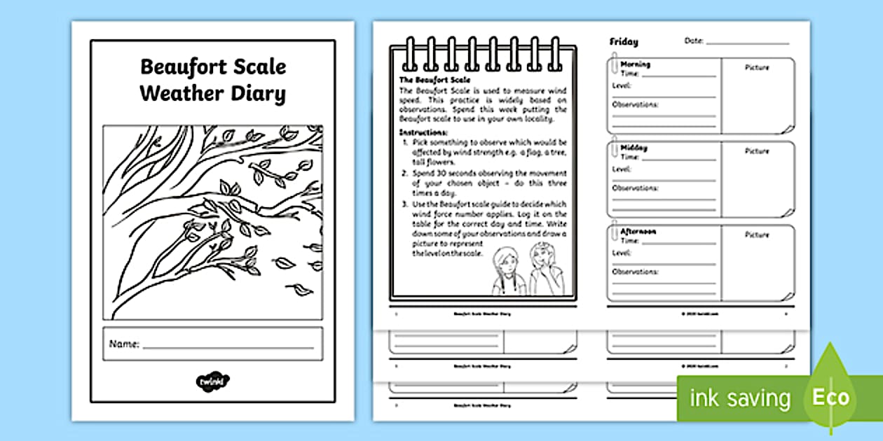Beaufort Scale Weather Diary (teacher made) - Twinkl