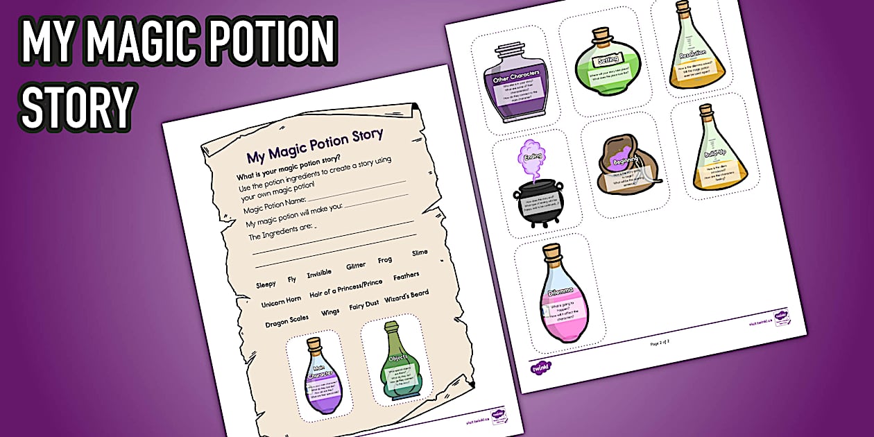 My Magic Potion Writing Activity