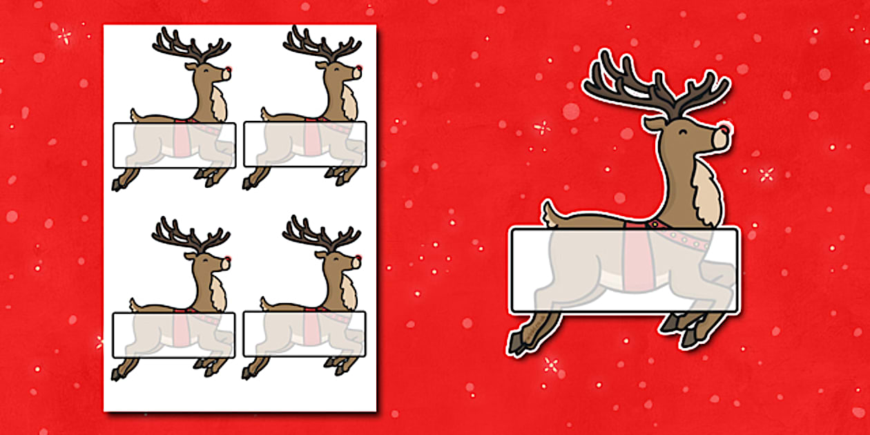 Christmas Editable Self-Registration Rudolph (teacher made)