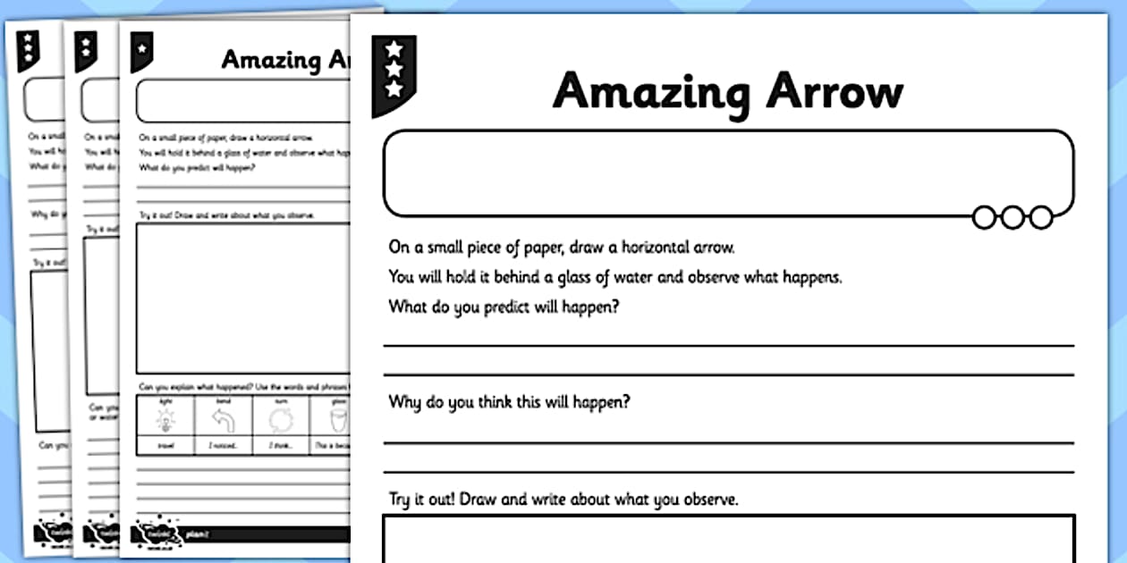 Editable Worksheet Amazing Arrow Investigation - Twinkl