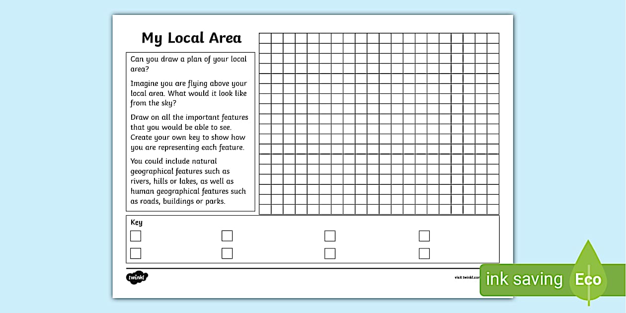 My Local Area Map Worksheet - Geography (teacher made)