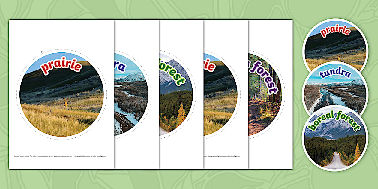 Habitats of Canada Circle Display Photo Cut-Outs - Twinkl