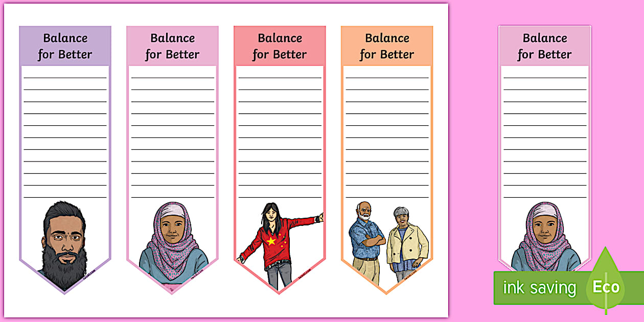 International Women's Day Editable Bookmarks