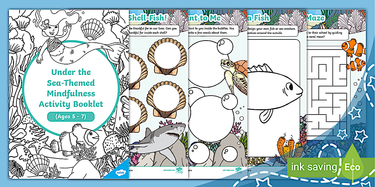 Under The Sea-Themed Mindfulness Activity Booklet (5 - 7)