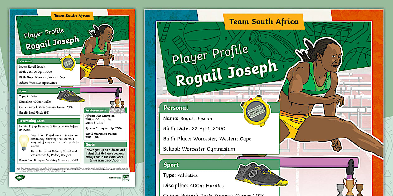 PSG24: Player Profile: Fact File: Rogail Joseph - Twinkl