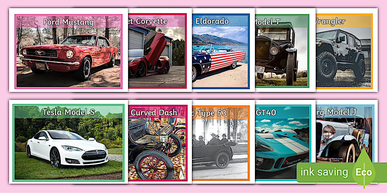 American Cars Photo Pack,American car hunt - Twinkl