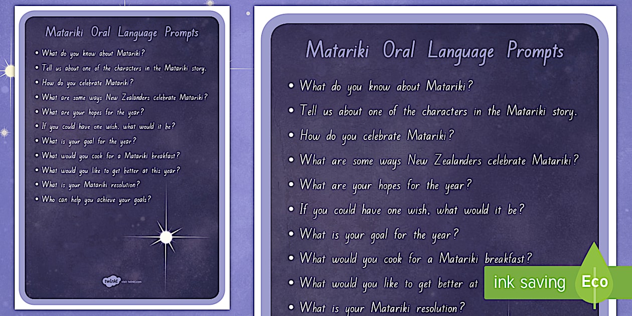 Matariki Oral Language Prompt Poster (teacher made) - Twinkl