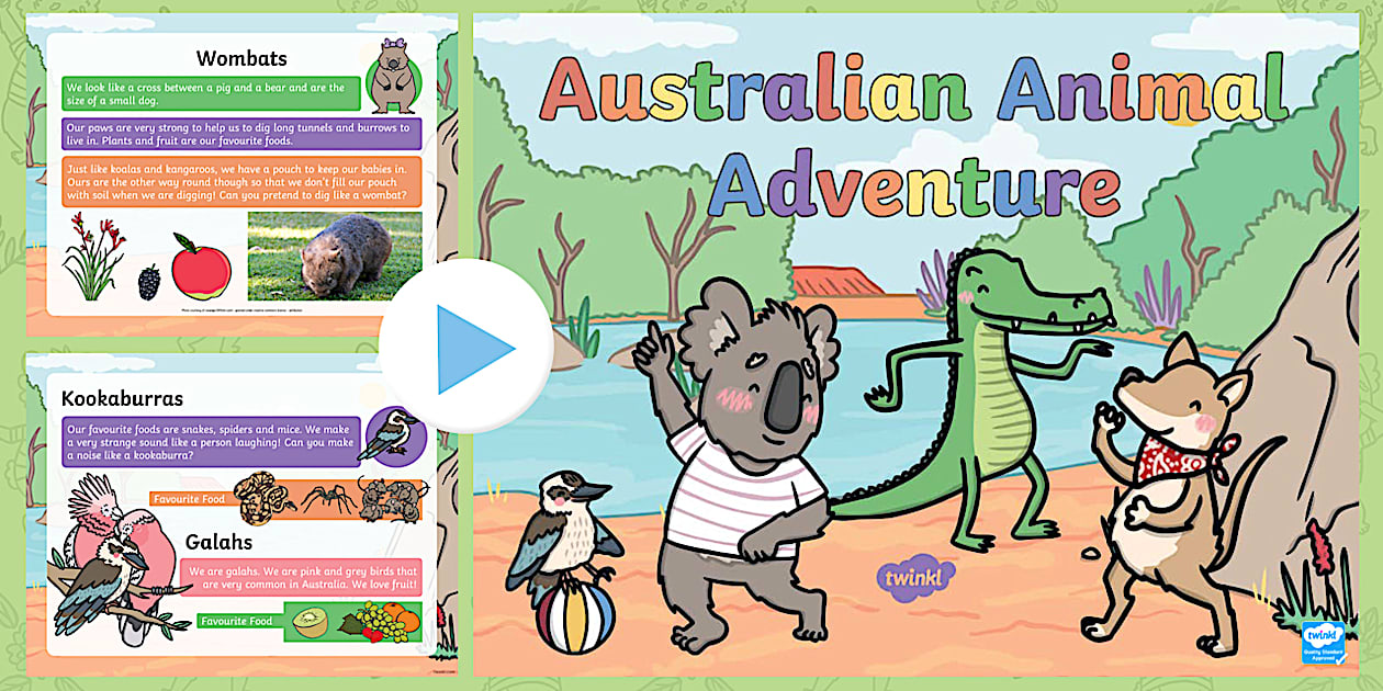 Australian Animal Adventure PowerPoint (teacher made)