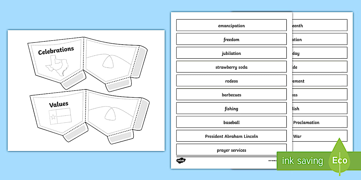 Emancipation Day Sorting Activity Worksheet | Juneteenth | Twinkl USA