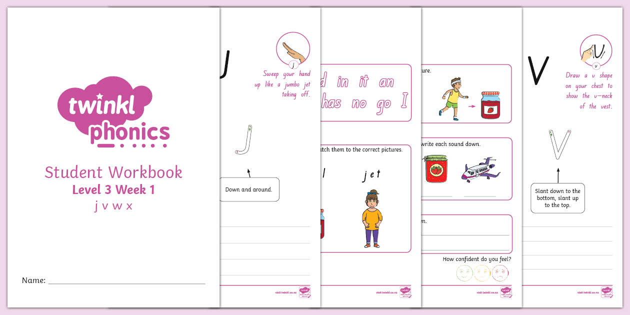 Twinkl Phonics: Level 3: Week 1: Workbook (teacher made)