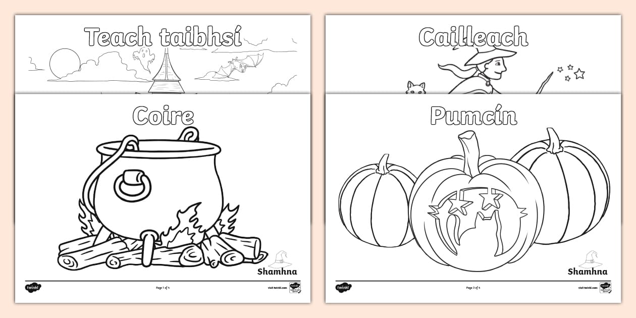 Oíche Shamhna Leathanach Dathúcháin (Teacher-Made)