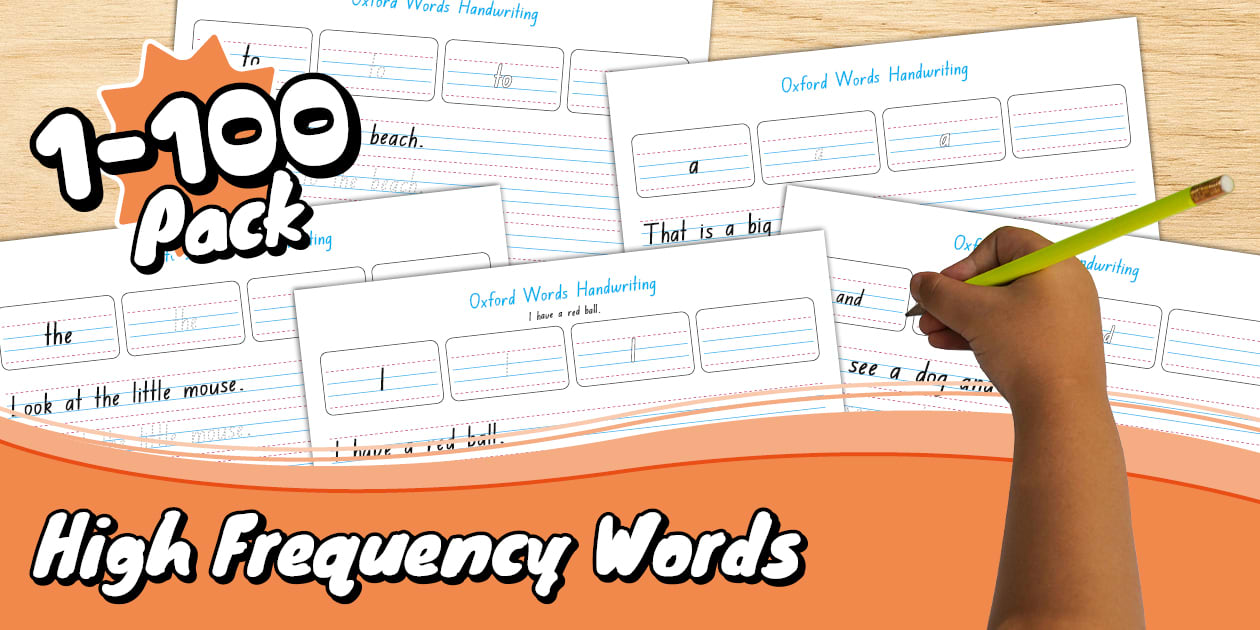 High Frequency Words 1-100 Pack