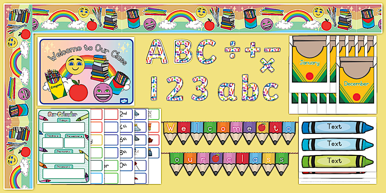 Crayon-Themed Classroom Display Pack - Twinkl