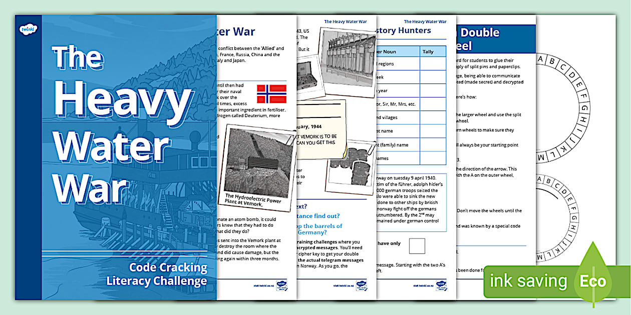 The Heavy Water War Code Cracking Literacy Challenge (Level 4)