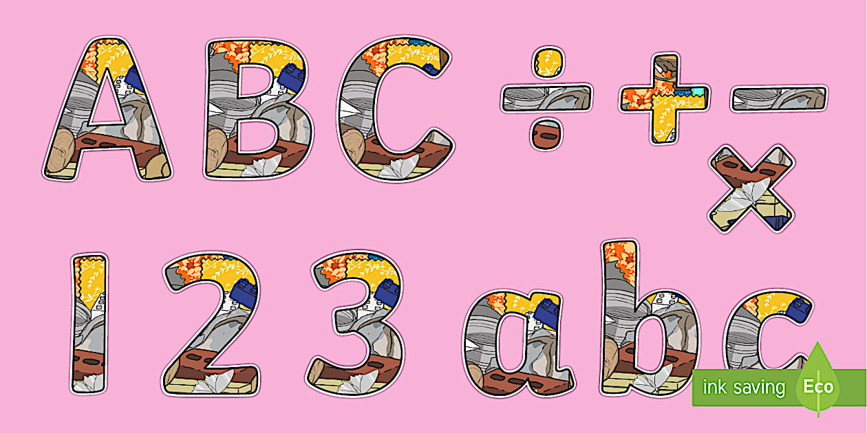 Everyday Materials Full Alphabet Display Lettering - Twinkl