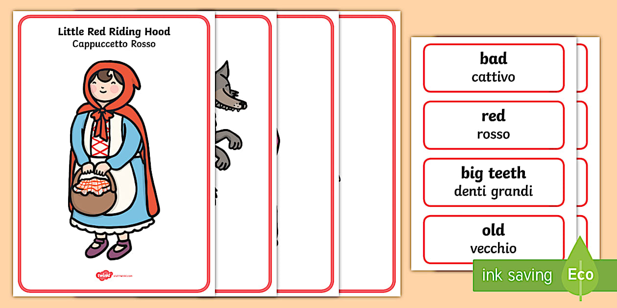 Little Red Riding Hood Character Describing Words Matching Activity Little Red Riding Hood Character Describing Words Matching Activity