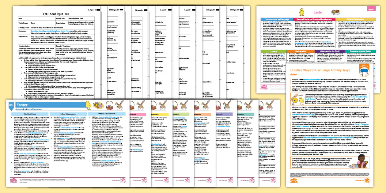 EYFS Ages 3-4 Easter Bumper Planning Pack | Twinkl - Twinkl