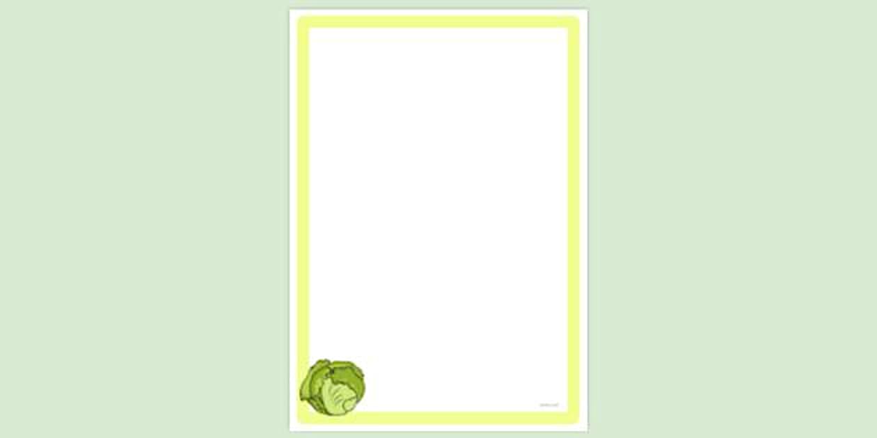 Lettuce Page Border | Page Borders | Twinkl Resources
