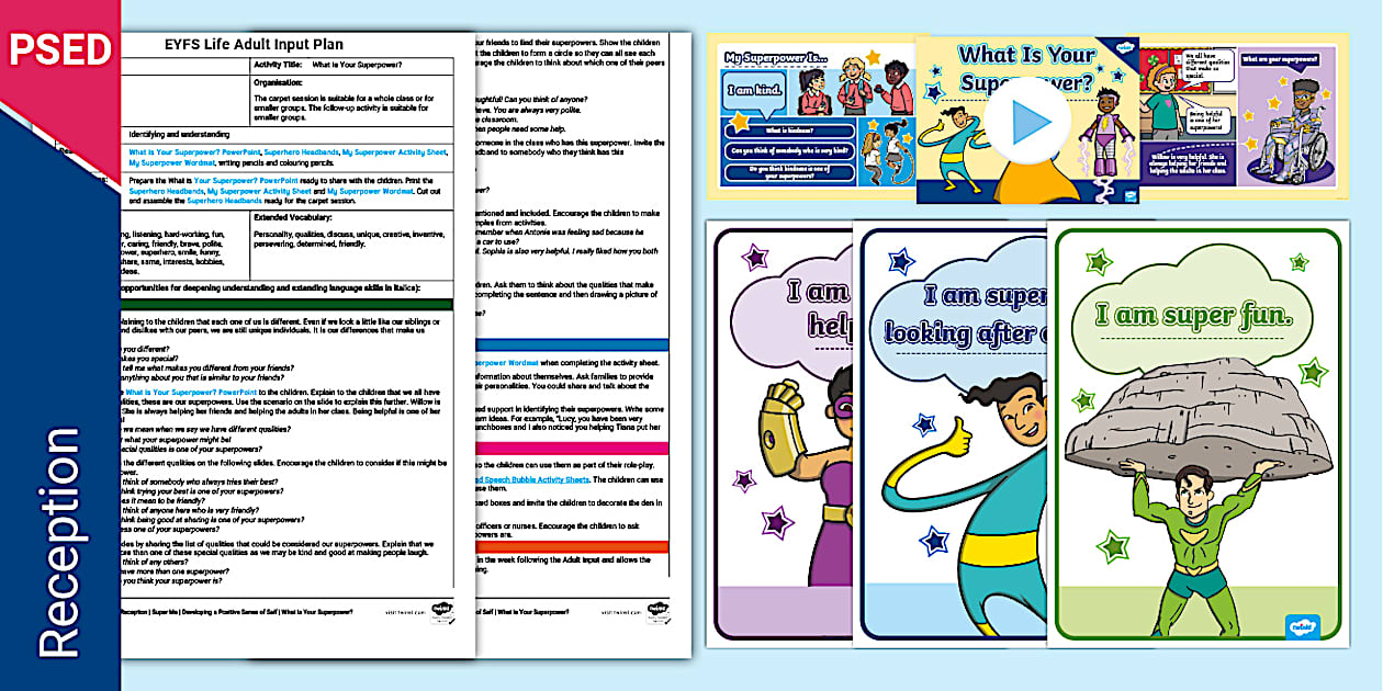 Kindergarten What Is Your Superpower? Adult Plan and Resource Pack