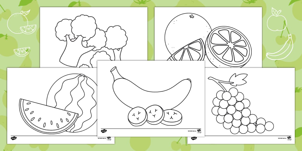 * NEW * My First Fruit and Veg Colouring Pack (teacher made)