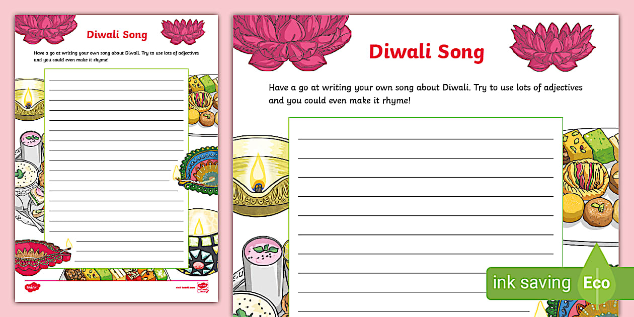 Diwali Song Template (Teacher-Made) - Twinkl