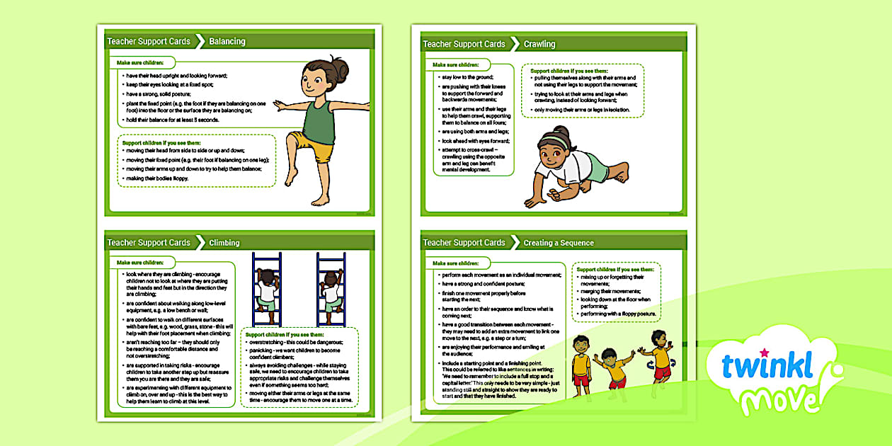 Reception PE I Gymnastics Support Cards I Gym in the Jungle