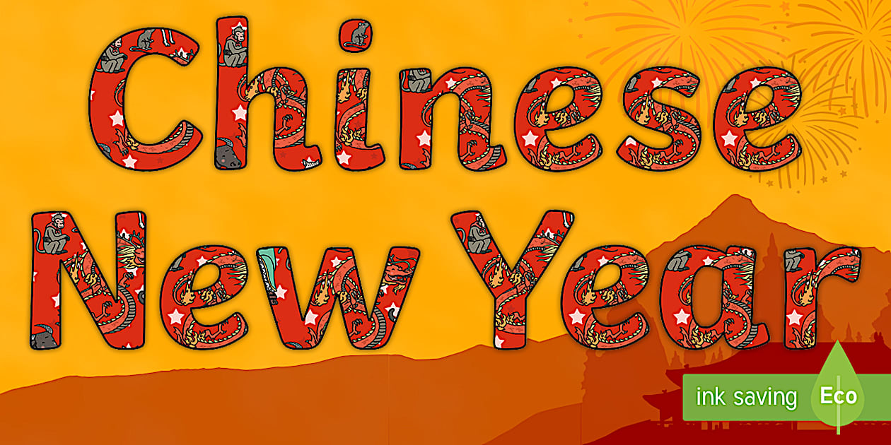 Chinese New Year Story Display Lettering