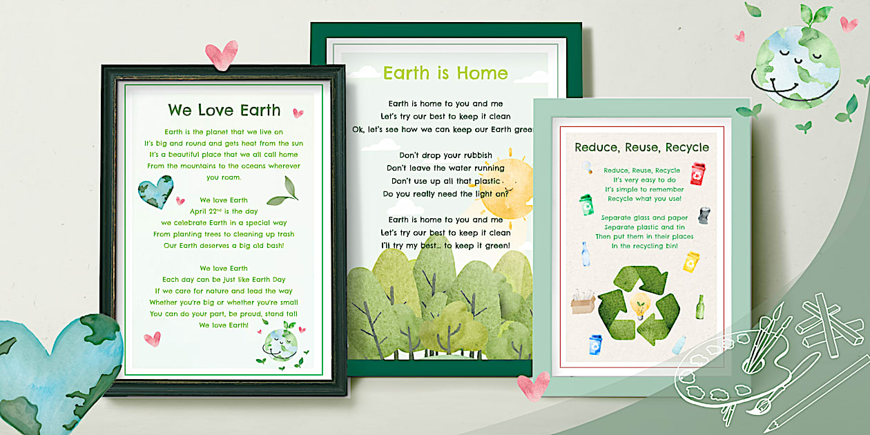 Earth Day Songs Posters Pack | Twinkl Art Gallery